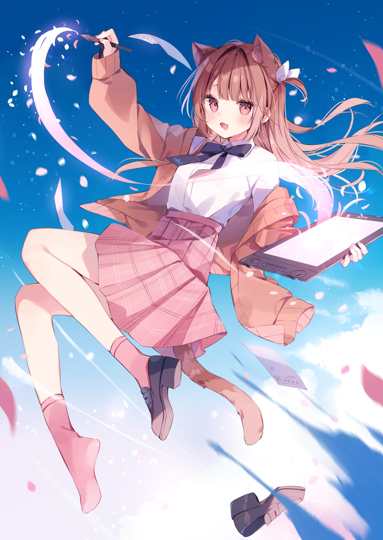 pirose animal ears nekomimi seifuku skirt lift sweater tail | #1225236 | yande.re